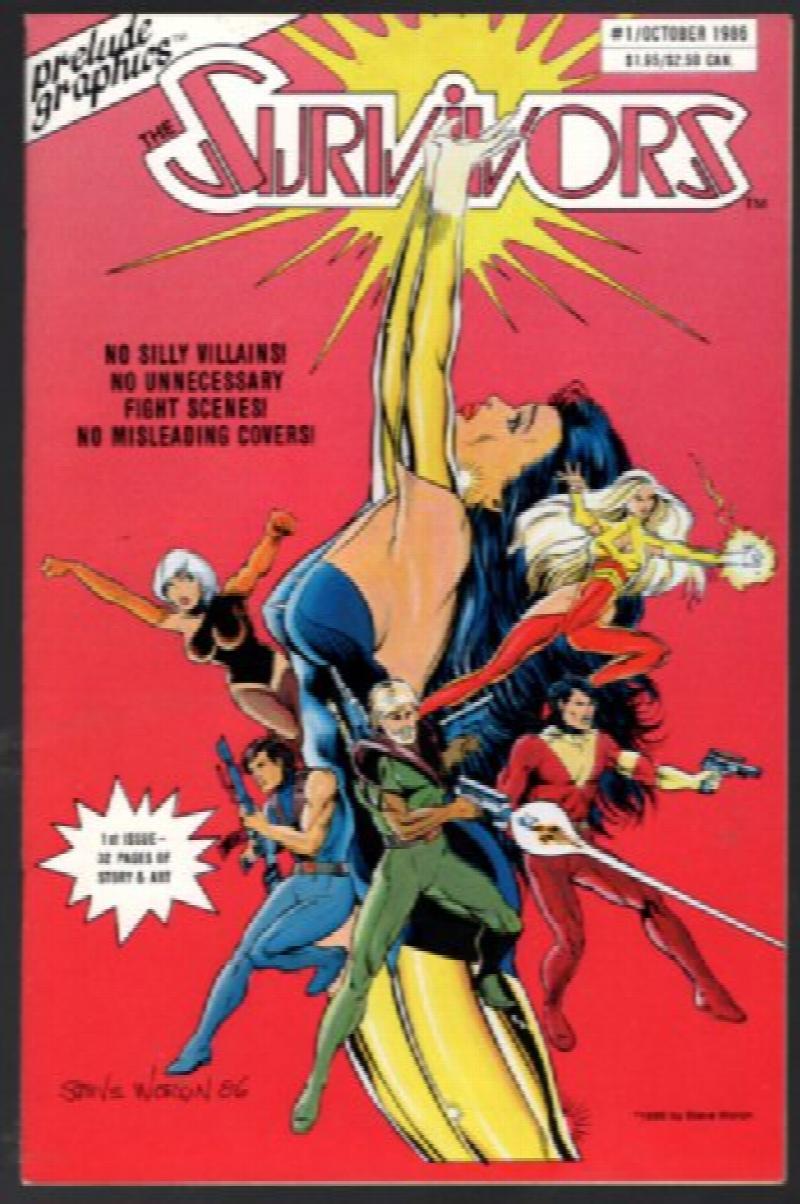 SURVIVORS # 1 PRELUDE GRAPHICS 1986 STEVE WORON