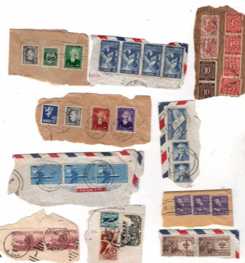 35 random used Postage stamps