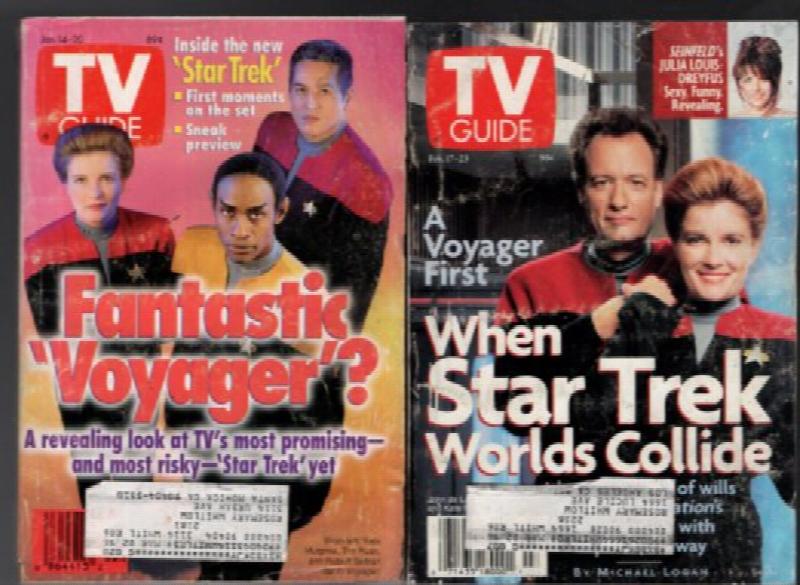 6 Random TV guides featuring Star Trek