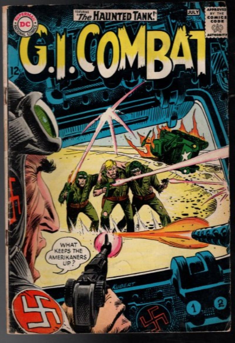 G.I. COMBAT 106 (DC War Comic July, 1964) NAZI cover THE HAUNTED TANK ...