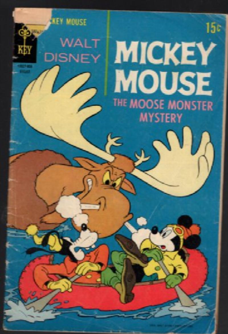 1969 Walt Disney Mickey Mouse The Moose Monster Mystery No. 122 Gold ...