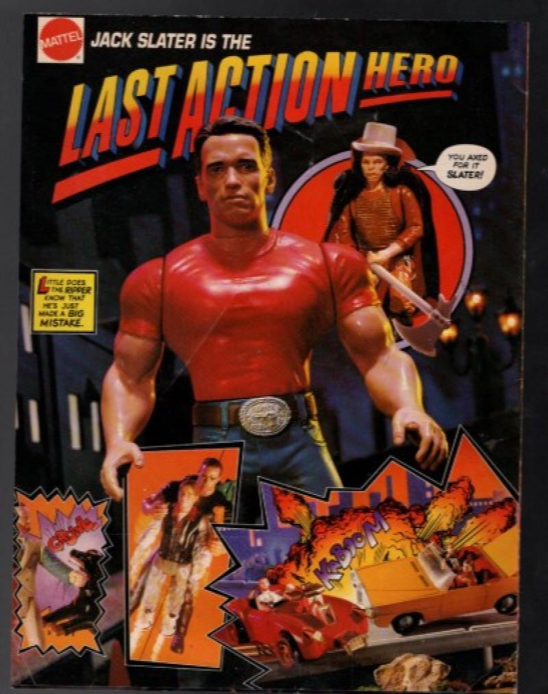 1993 Mattel Last Action Hero Jack Slater Promotional Poster - 21" x 16"