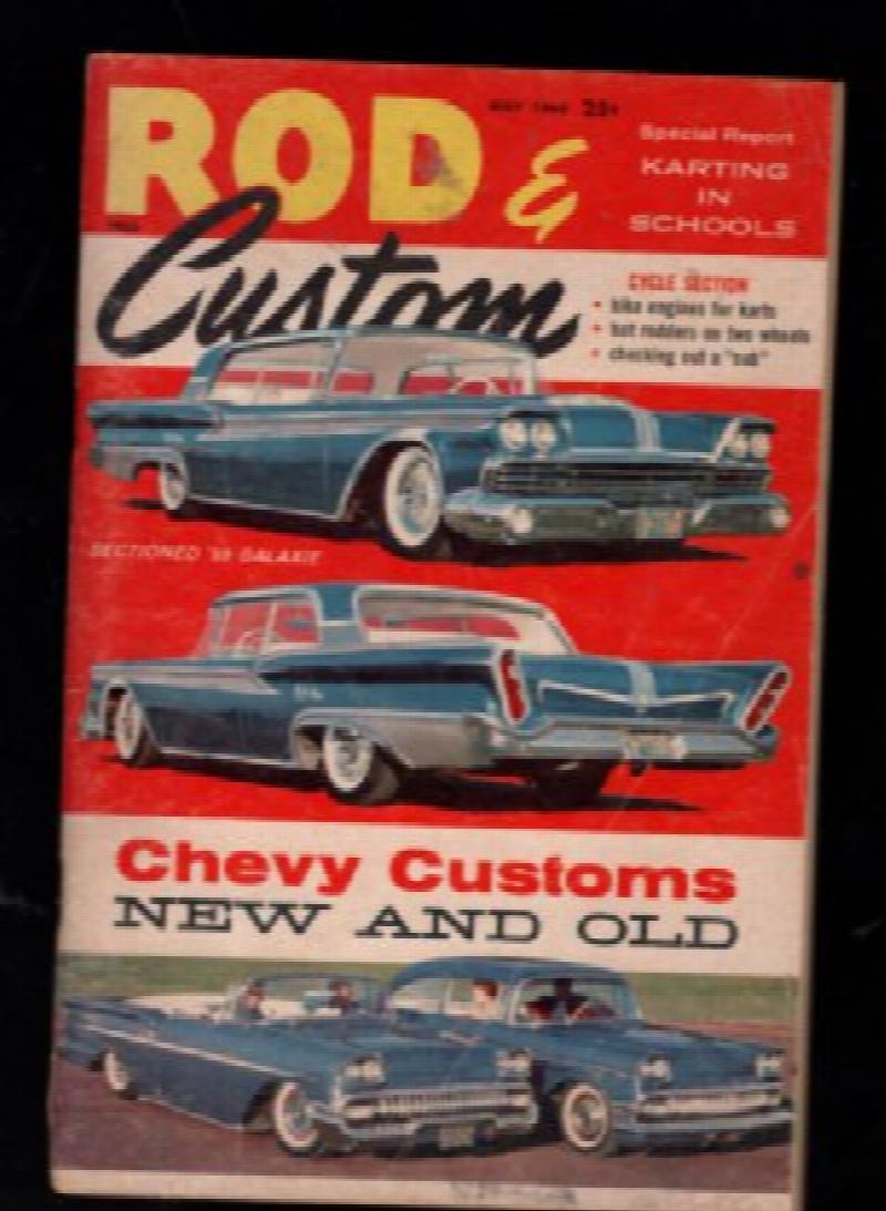 Vintage Rod and Custom Magazine May 1960 Hot Rod Dragster Car Auto