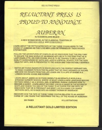 The Reluctant press catalog