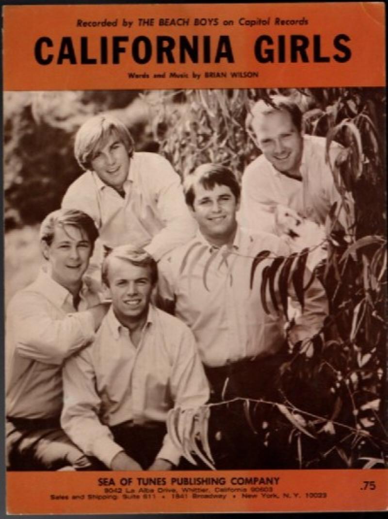 Vintage Beach Boys "California Girls" Original Sheet Music 1965 Brian ...