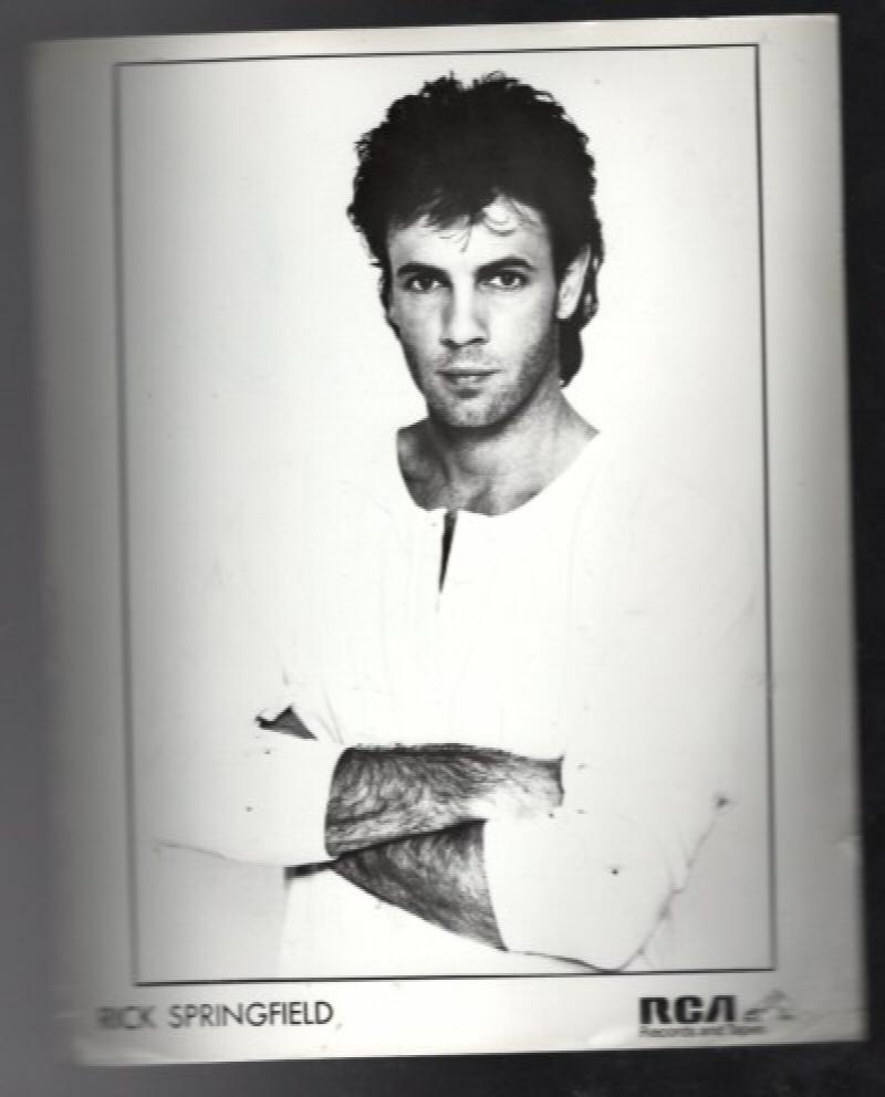 Rick Springfield 8" X 10" B&W promo photo