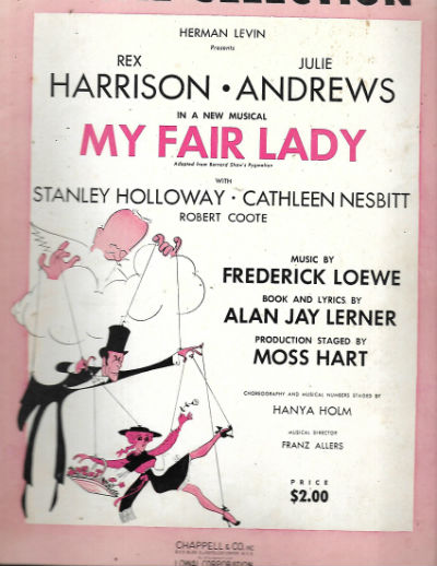 vocal selection herman Levin Presents My Fair Lady