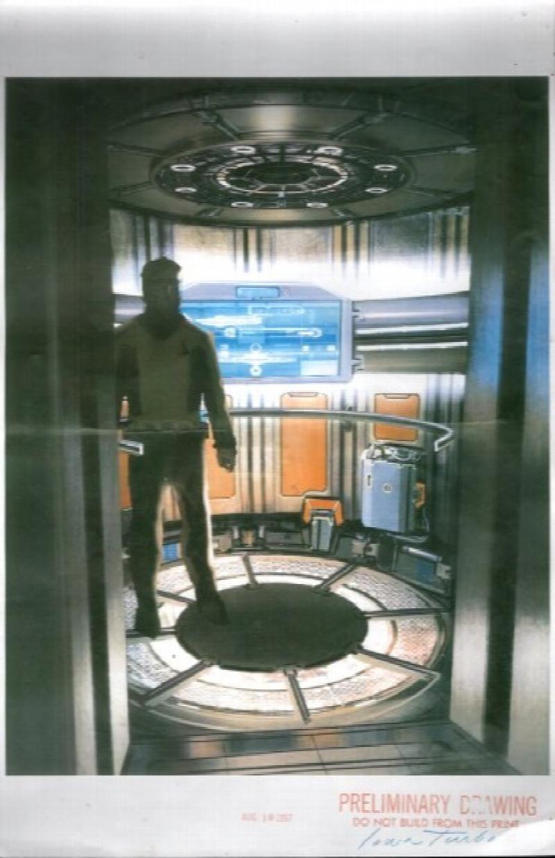 Star Trek Transporter room Preliminary drawing signed